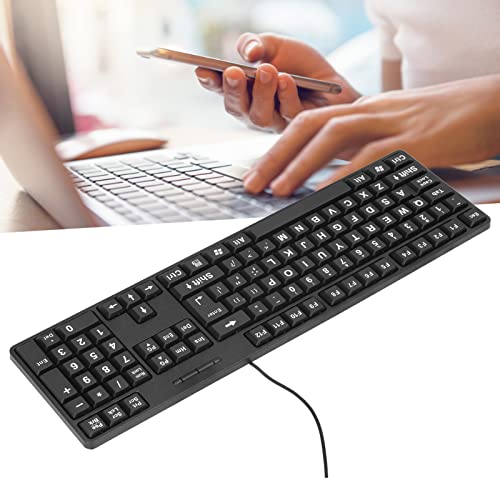 Dpofirs Large Print Computer Keyboard, 104 Keys Visually Impaired ...