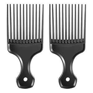 Amazon.com : 2 Pcs Black Wide-Tooth Afro Lift Combs, Plastic Wide-Tooth ...