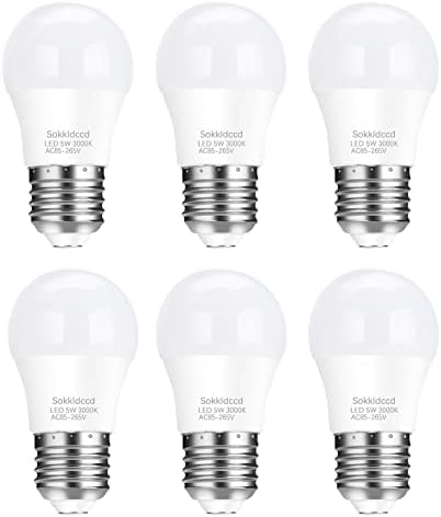 Sokkldccd E27 Screw Bulb, Large Screw Light Bulbs, Warm White 3000K, 5W ...
