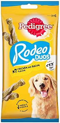 Pedigree Dog Treats Rodeo Duos with Chicken & Bacon, 7 Chews : Amazon ...