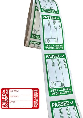 1000x PAT Test Labels Passed Self Adhesive (1 Roll) Portable Appliance ...