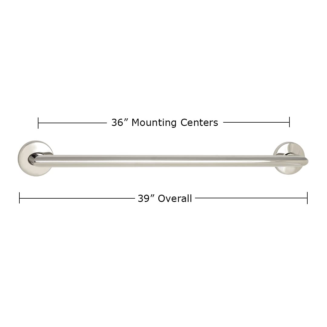 Snapklik.com : 36-inch Coronado Designer Oval Bathroom Shower Grab Bar