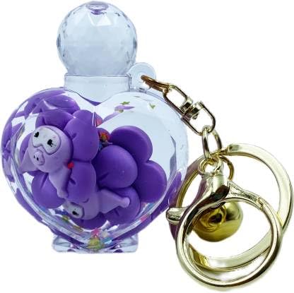 Lord's Town Heart Floating Liquid Keychain Purple Key Chain : Amazon.in ...