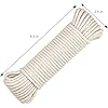 SteadMax 100ft Natural Cotton 3/16 Inch Rope, General-Purpose Utility ...