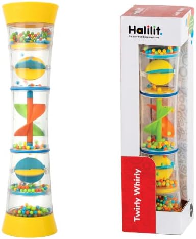 Halilit Rainbospinner Musical Instrument. Rainbow Rainmaker Shaker Music Sensory Baby Toy. Rain ...