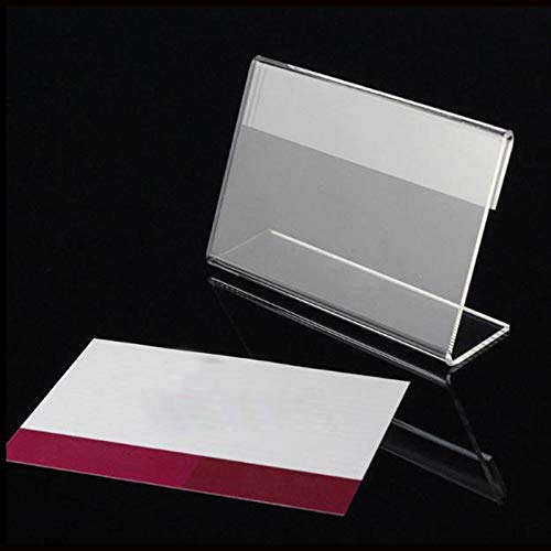 SIGNOOGLE Acrylic L Shape Price Name Plate Card Menu Sign Display Label ...