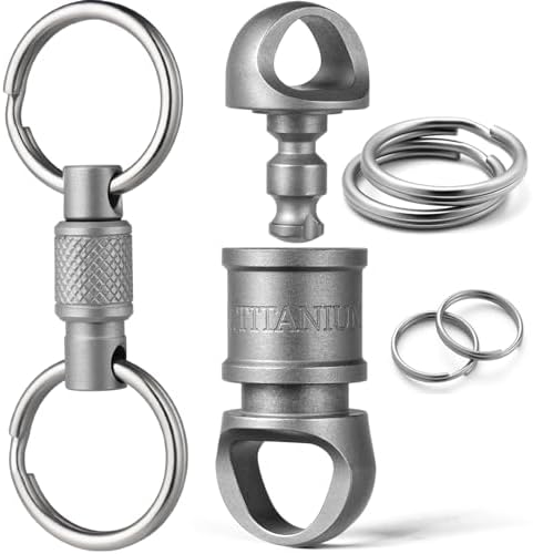 Amazon.com: FEGVE Titanium Quick Release Swivel Keychain Quick Release ...