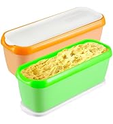 Amazon.com: Ice Cream Containers Set of 2, 1.5 Quart Ice Cream Tub ...