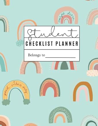 Homeschool Student Checklist Planner: Boho Rainbows: Designs, Millie ...
