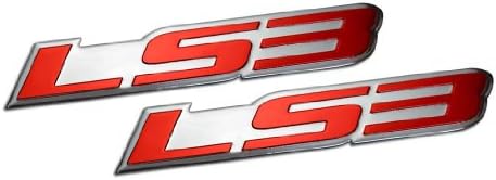 Amazon.com: ERPART LS3 6.2L V8 Red Engine Emblems Badges Nameplates ...