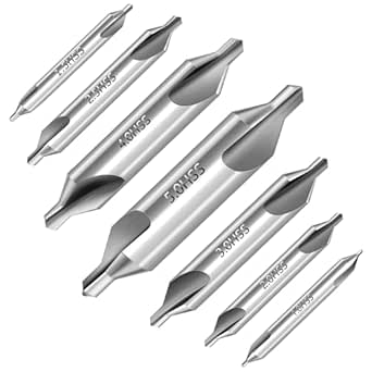 Xinodle Center Drill Bit Set - M2 High Speed Steel Center Drill, 7pcs ...
