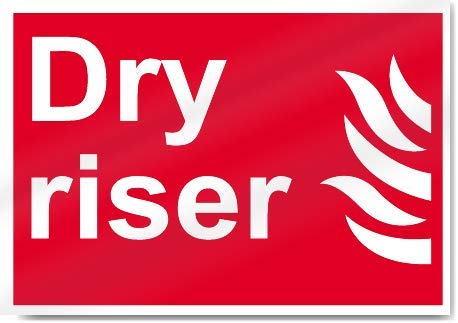Amazon.com: Dry Riser Fire Signs Vinyl Label Decal Sticker 12"X 18 ...