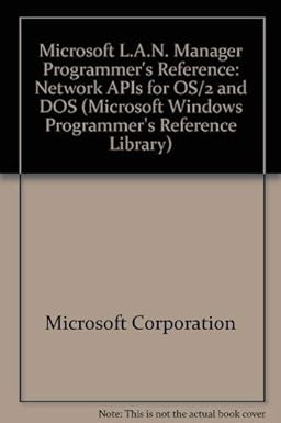 Amazon | Microsoft Lan Manager Programmer's Reference: Network Api Functions for Os/2, Windows ...