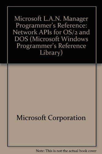 Amazon | Microsoft Lan Manager Programmer's Reference: Network Api Functions for Os/2, Windows ...