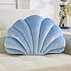 Amazon.com: Vdoioe Shell Pillow，Seashell Decorative Pillow Light Blue ...