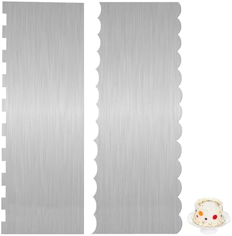 Amazon.com: Bakers Best Buddy 4pc Metal Cake Scraper Tool Set. 9in ...