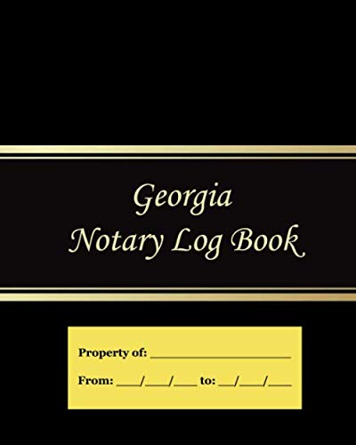 Amazon.com: Georgia Notary Log Book: Notary Records Journal:Official ...