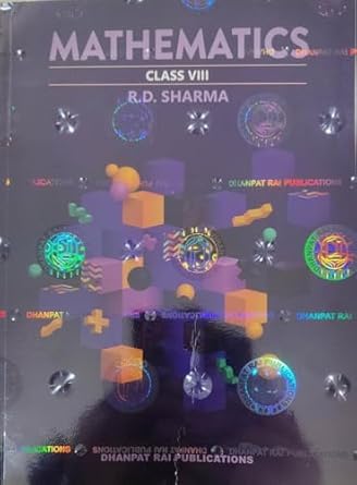 Mathematics Textbook for Class 8, R.D. Sharma, 2025-2026 new edition ...