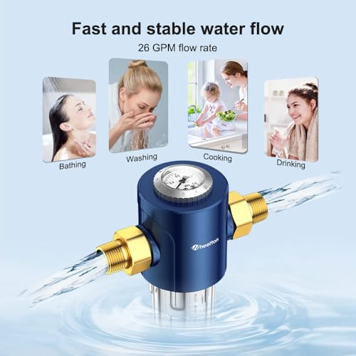 Wheelton Whole House Spin Down Sediment Water Filter, Reusable Sediment ...