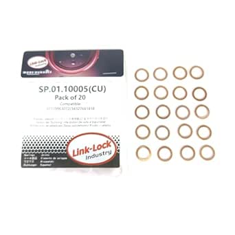 Amazon.com: LINK-LOCK 20 PCS Copper SP.01.10005 Copper Gasket for Oil ...