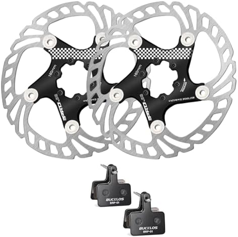Amazon.com: BUCKLOS IIIPRO 160mm Black Floating Bike Disc Brake Rotor ...