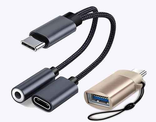 Amazon.com: DUCK DANCE USB Type-c to 3.5mm Audio Adapter 2 in 1 USB ...