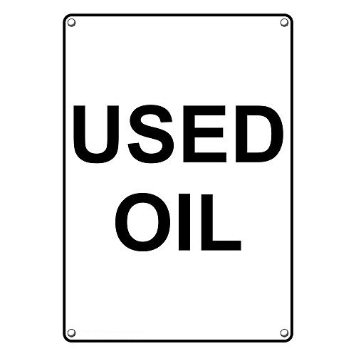 Amazon.com: Weatherproof Plastic Vertical Used Oil Sign with English ...