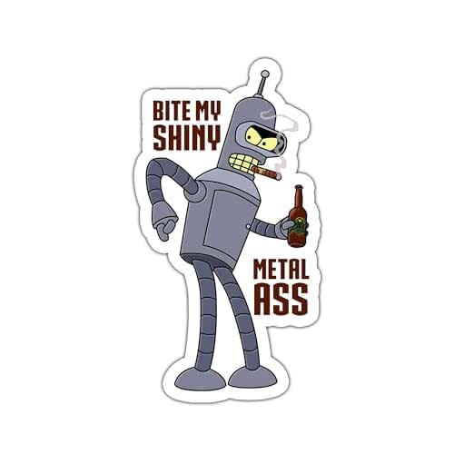Amazon.com: Bite My Shiny Metal *ss Sticker, Funny Hard Hat Sticker ...