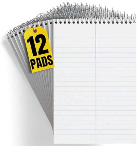 Amazon.com : 1InTheOffice Steno Pads Spiral 6x9, Spiral Note Pad ...