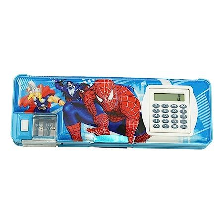Razy Collection Spiderman Design Calculator Geometry Pencil Box with ...