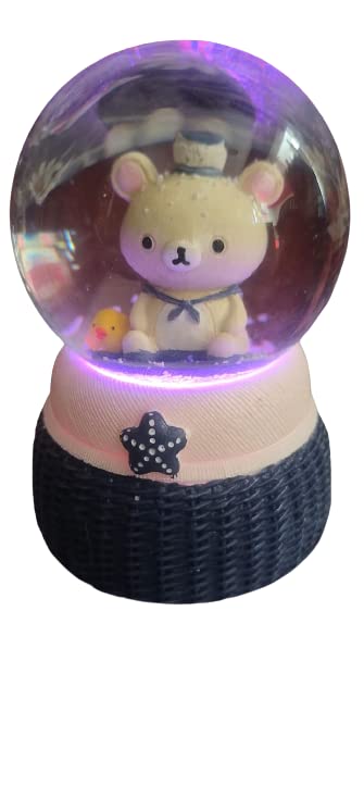 Buy Prezzie Hub Cute Teddy Glass Snow Globe Showpiece with Colourful ...