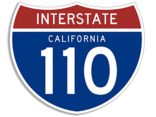 Amazon.com - Interstate 110 Freeway Sign Shaped Sticker (Los Angeles ...