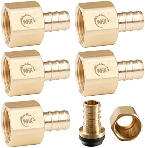 Amazon.com: WHK 6 PCS Pex Adapter 1/2 inch X 1/2 Pex Female Fittings ...