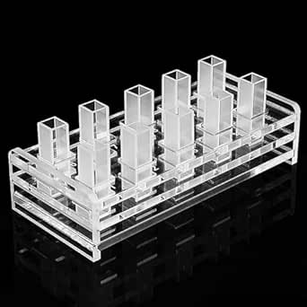Liquid Sample Cell, Cuvette Stand Universal Trasparent Cuvette Rack ...