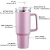 E T EASYTAO | 40OZ Vaso Térmico de Acero Inoxidable, Taza Termica Frio y Caliente para Cafe con ...