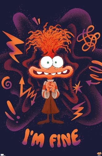 Amazon.com: Trends International Disney Inside Out 2 - I'm Fine (Anxiety) Wall Poster, 34L x 22 ...