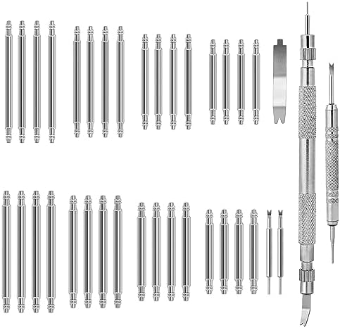 37 Pcs Heavy Duty Watch Spring Bar Tool Kit - Stainless Steel Pins for ...