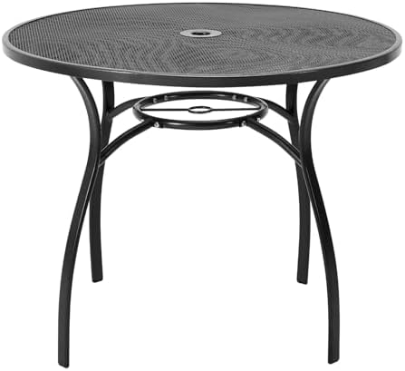 Amazon.com : LOKATSE Home 42.1" Outdoor Patio Round Dining Table with ...