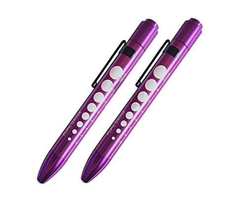 Elite Medical Instruments EMI 2 Pack - 2 Purple Aluminum LED Pupil ...