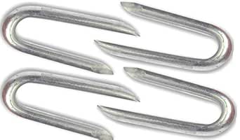 Nartel® Galvanised Netting Staple U Nail, 100 g, (Approx 110pcs) 20mm ...