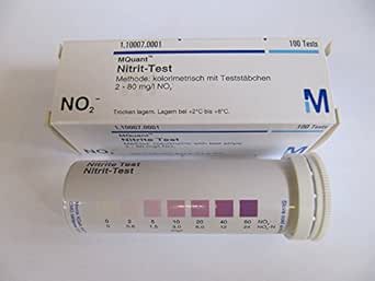 Nitrite Test Mquant ™ 2 80 mg/L No2 (100 Test Strips : Amazon.de ...