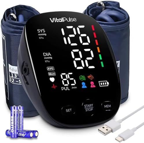 Amazon.com: Blood Pressure Monitor - Digital BP Cuff with 8.7” - 16.5 ...