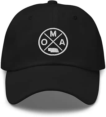 Retro Omaha Baseball Hat OMA Emblem Dad Hat Cap Black at Amazon Men’s ...