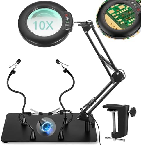 Toolour Helping Hands soldering Station, 3-in-1 Third Hand Soldering ...