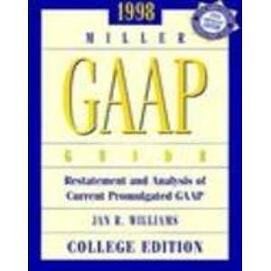 Amazon.com: GAAP GUIDE 1998/COLLEGE EDITION: 9780030270963: Williams ...
