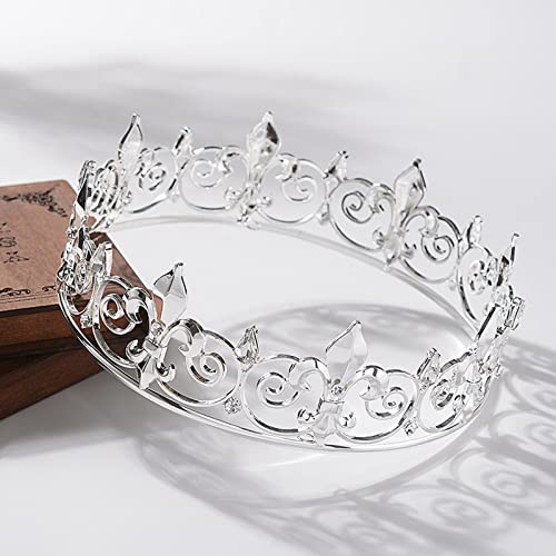 Snapklik.com : King Crown For Men, Full Round Gold Crown, Metal Royal ...