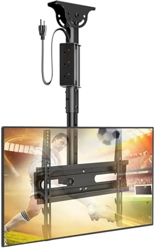 Amazon.com: AX WABER Ceiling TV Mount with Power Outlet for 27-65 inch ...