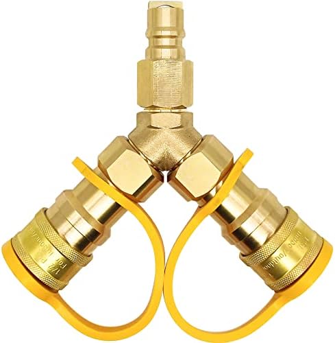 Amazon.com : 1/2 inch Natural Gas Y Splitter, 2-Way Natural Gas Quick ...