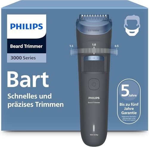 Philips Beard Trimmer 3000 Series - Self-Sharpening Blades with Round ...