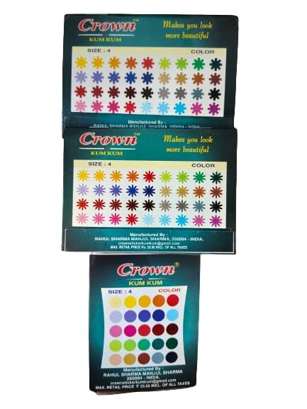 CROWN KUMKUM Star Shaped Plain Bindi for Women - Bollywood Style ...